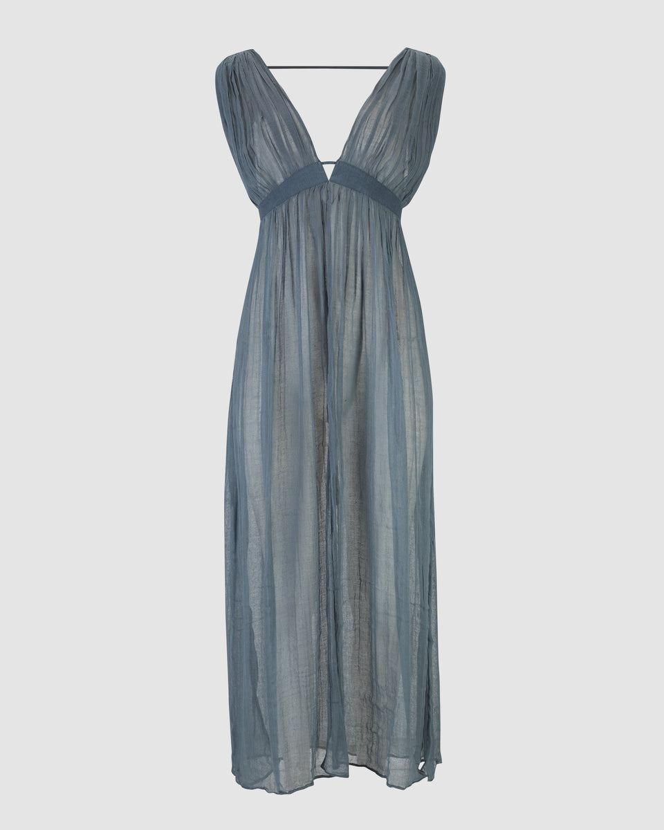 The White Raven I JALA DRESS IN INDIGO | House of Curated